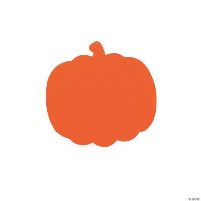 8" Jumbo Classic Orange Pumpkin-Shaped Foam Cutouts - 24 Pc.