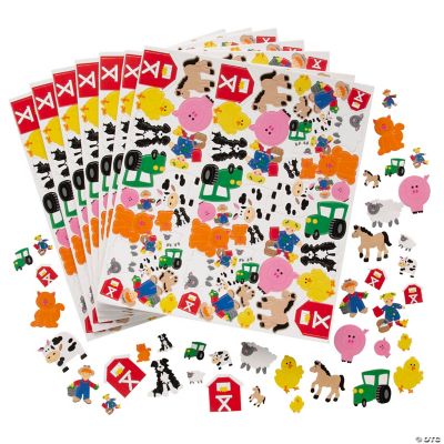 1" - 2" Bulk 500 Pc. Farm Self-Adhesive Foam Shapes | Oriental Trading