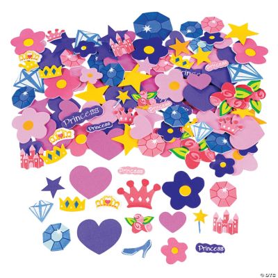 Bulk 500 Pc. Fabulous Foam Princess Shapes - Discontinued