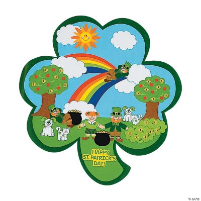 Shamrock-Shaped St. Patrick’s Day Sticker Scenes - 12 Pc. | Oriental ...