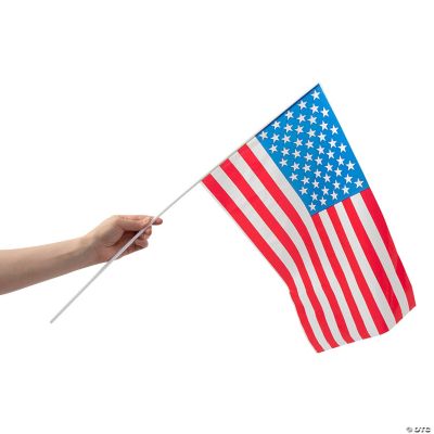 Large Plastic American Flags - 18" x 11" - Oriental Trading