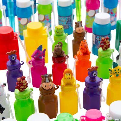 Mega Bulk 100 Pc. Plastic Bubble Bottle Assortment with Wands ...