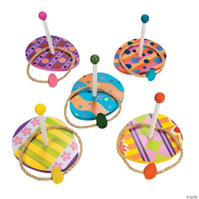 Exciting Easter Egg Ring Toss Game - 10 Pc. with Assorted Colors ...