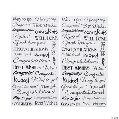 “Congratulations” Stickers - Discontinued