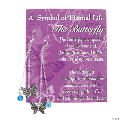 Eternal Life Butterfly Earrings with Card Craft Kit - Discontinued