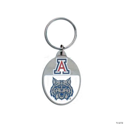 Metal NCAA® Arizona Wildcats Sculpted Key Rings - 4 Pc. | Oriental Trading