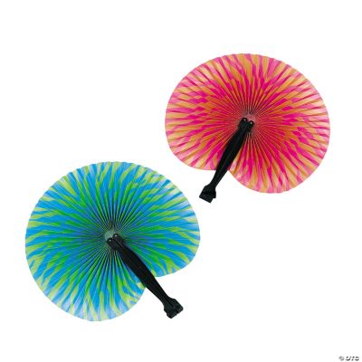 Bright Tropical Folding Hand Fans - 12 Pc. | Oriental Trading
