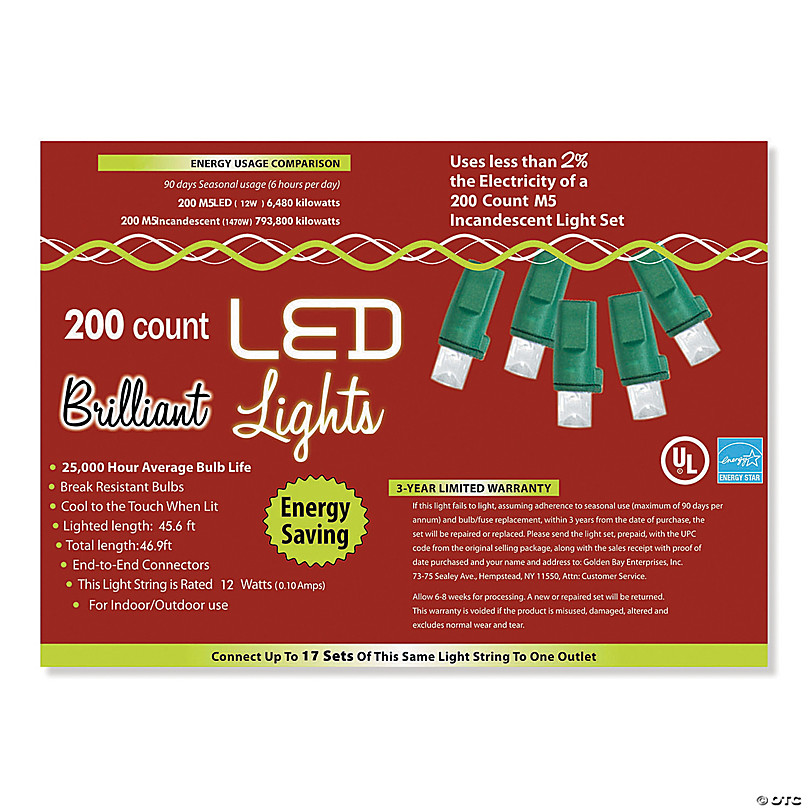 200-Count M5 LED Pure White String Lights | Oriental Trading
