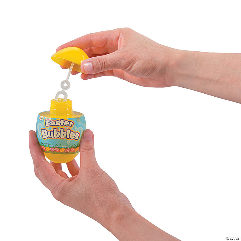 3 1/2" Plastic Easter Egg Bubbles - 12 Pc. | Oriental Trading