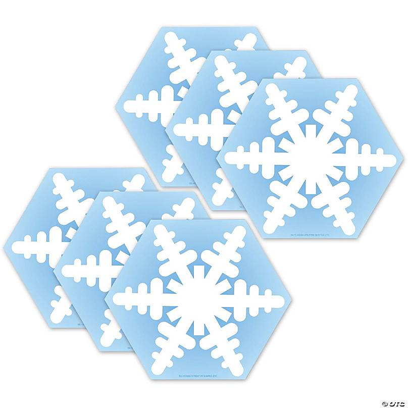 6 Ea Notepad Snowflake Large