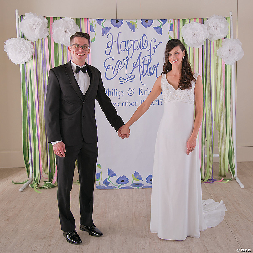9 Ft. x 7 Ft. White Plastic Rectangular Backdrop Banner Frame ...