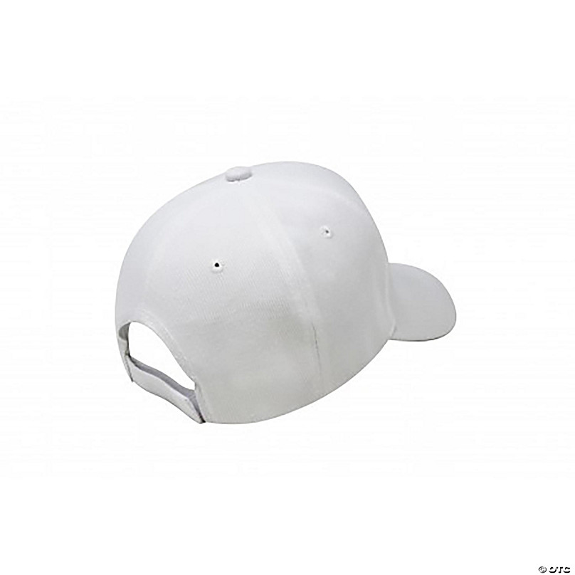 Balec Plain Baseball Cap Hat Adjustable Back (White) | Oriental Trading