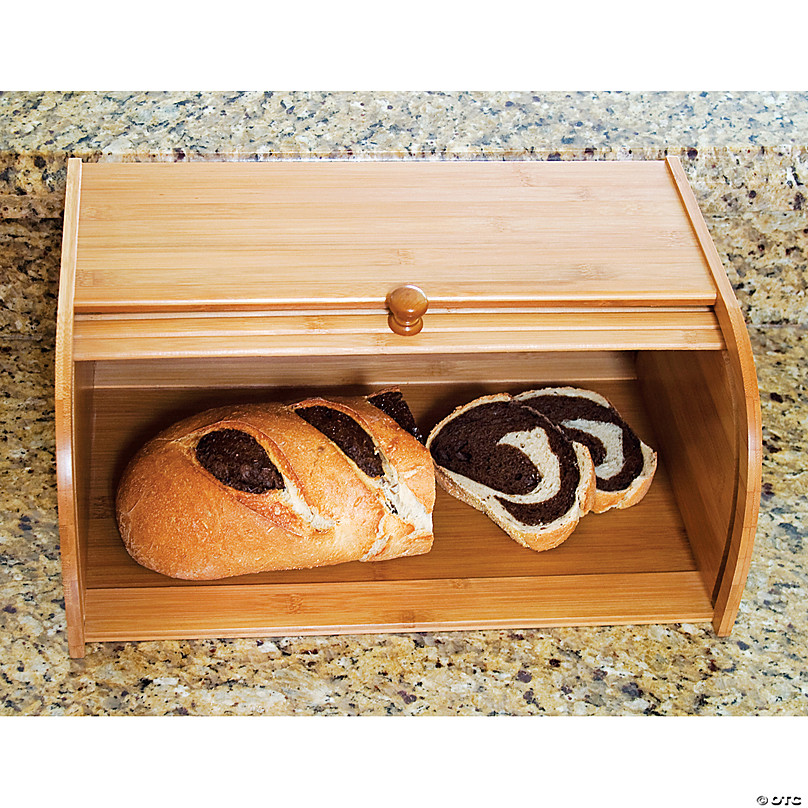 Bamboo Rolltop Bread Box | Oriental Trading