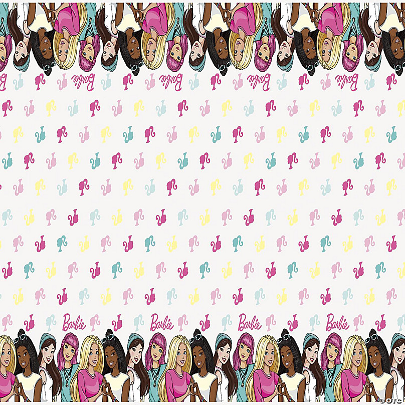 Barbie Rectangular Plastic Table Cover 54 x 84"" | Oriental Trading