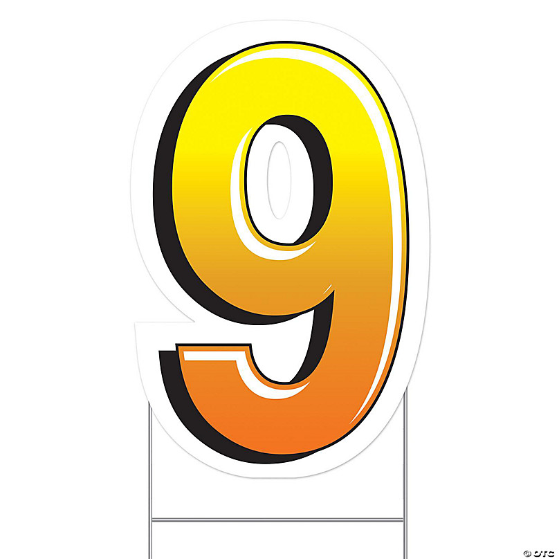 Beistle - Plastic "9" Yard Sign - 3 Pack | Oriental Trading