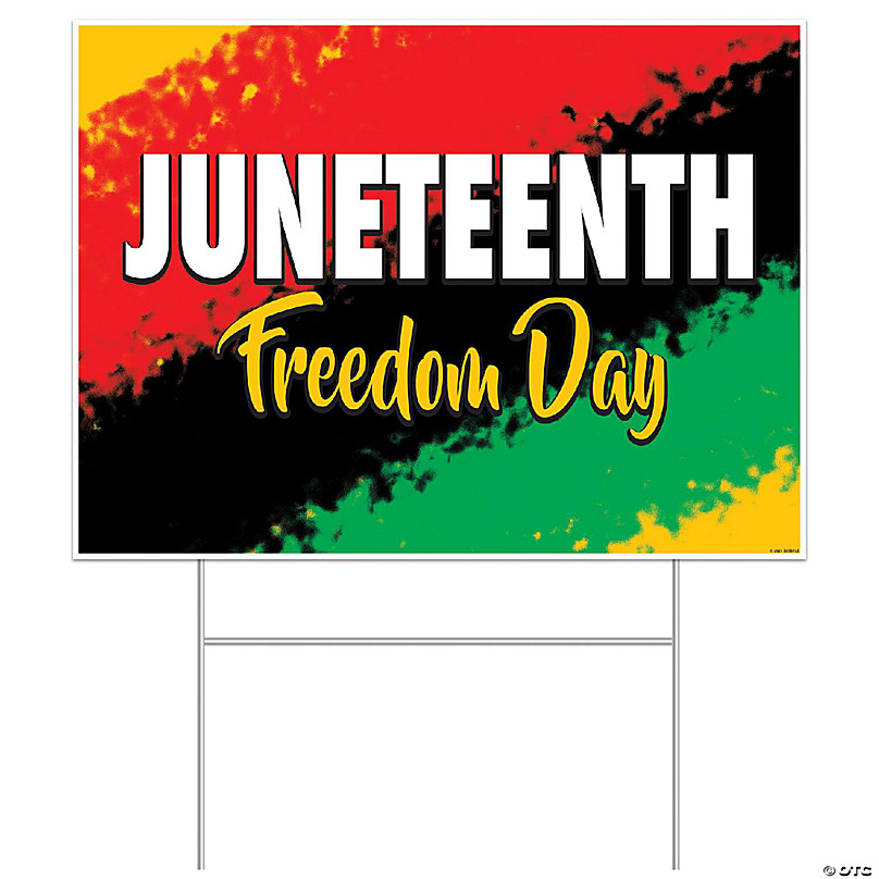 Beistle - Plastic Juneteenth Yard Sign - 6 Pack | Oriental Trading