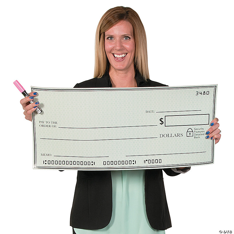 Blank Check Cutout | Oriental Trading