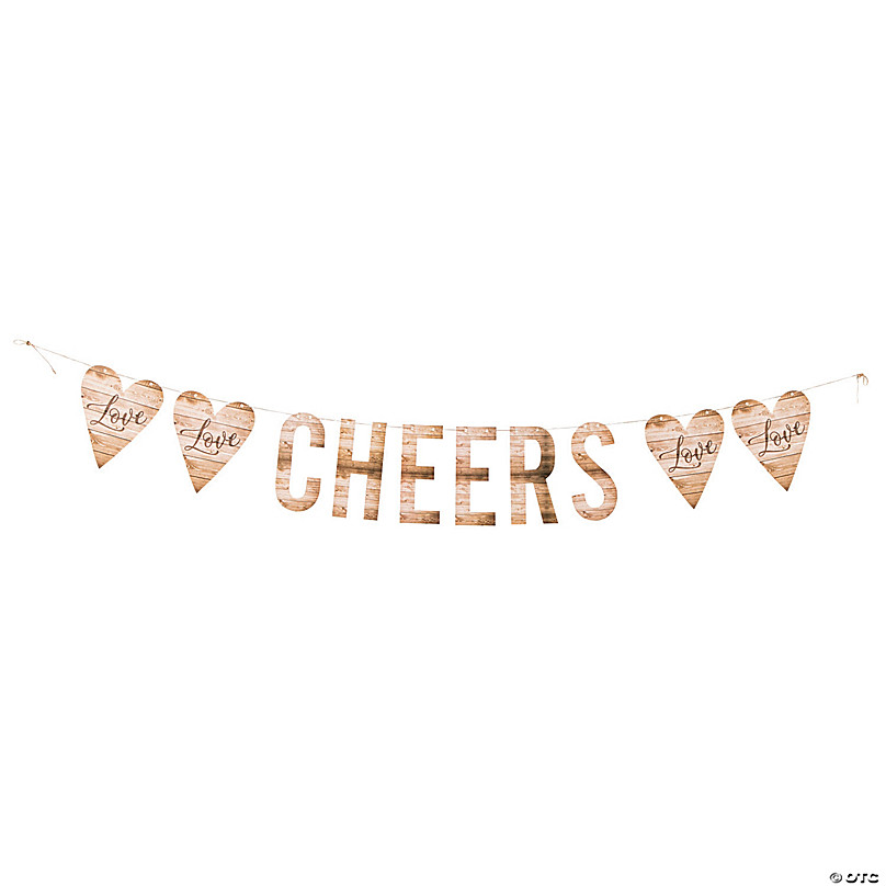 Cheers Rustic Wedding Banner | Oriental Trading