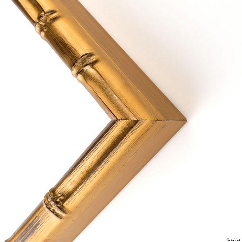 CustomPictureFrames.com 11x17 Frame Gold Bamboo Picture Frame Modern Photo Frame Includes UV ...