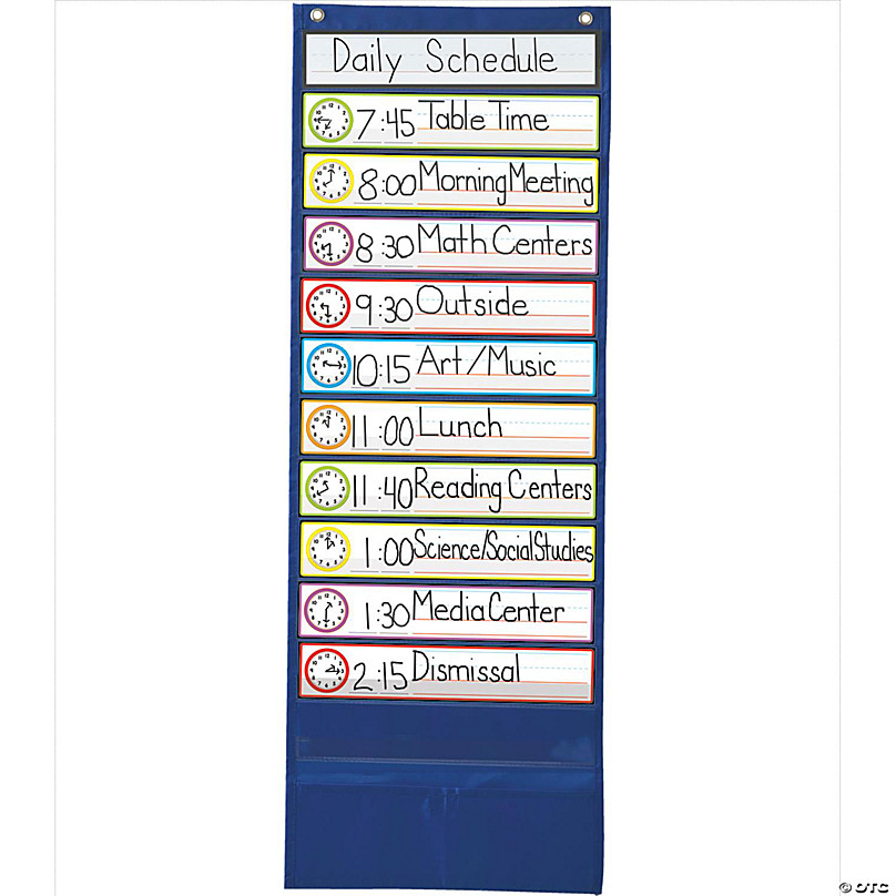Deluxe Scheduling Pocket Chart | Oriental Trading