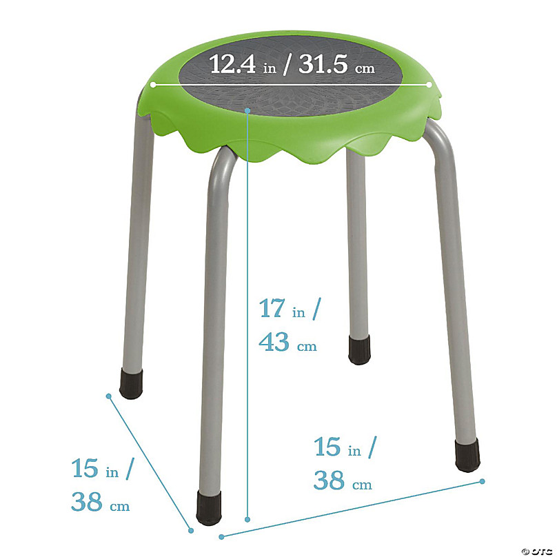 ECR4Kids Daisy Stackable Stool Set, Flexible Seating, Assorted, 8-Piece ...