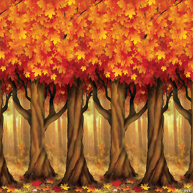 Fall Trees Backdrop | Oriental Trading