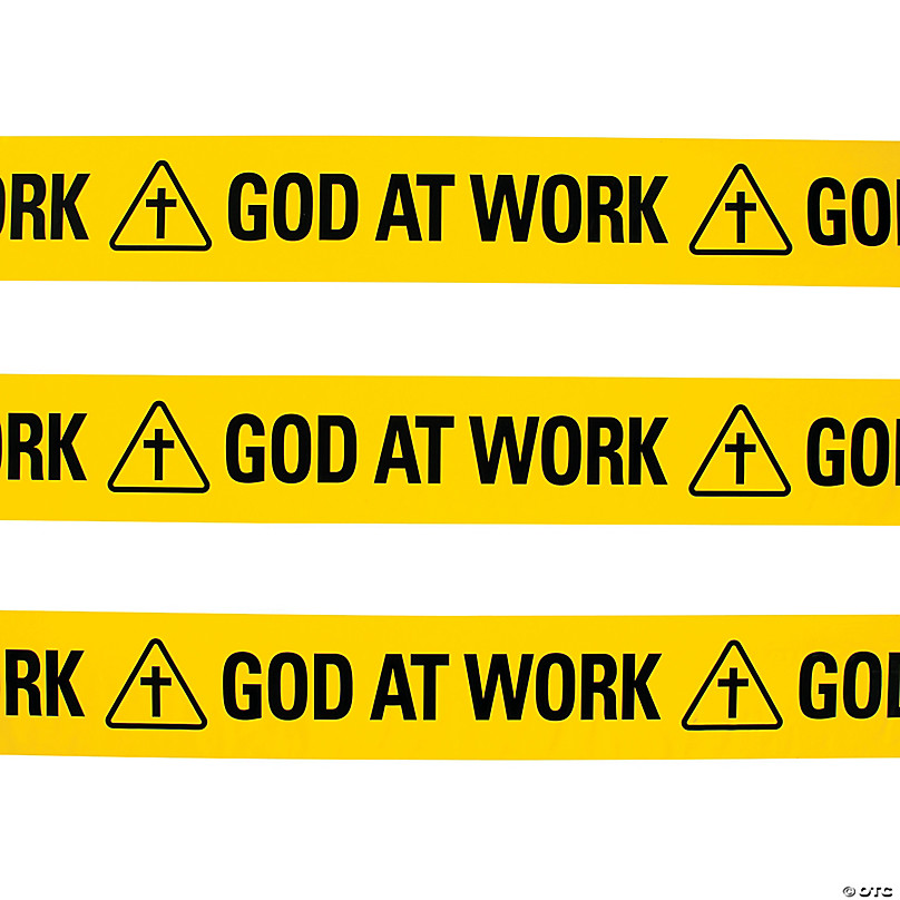 God at Work Construction Zone Plastic Streamer | Oriental Trading