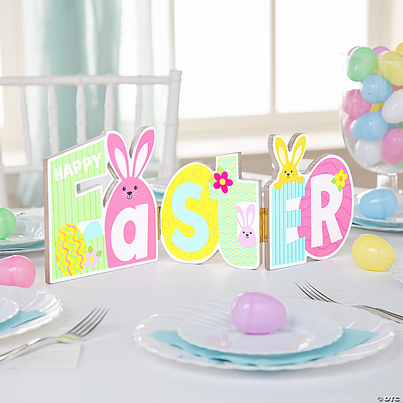 Happy Easter Tabletop Screen Decoration | Oriental Trading