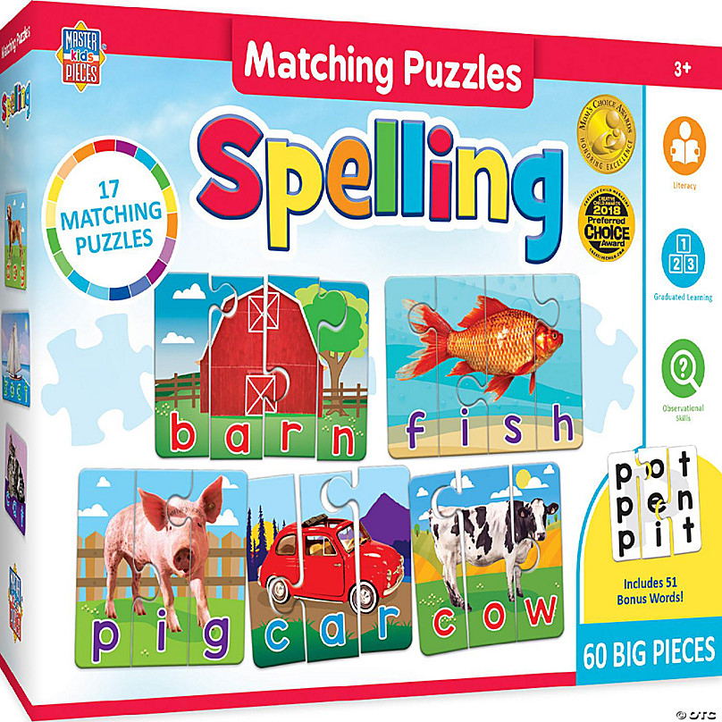 MasterPieces Spelling - Educational Matching Jigsaw Puzzles | Oriental ...