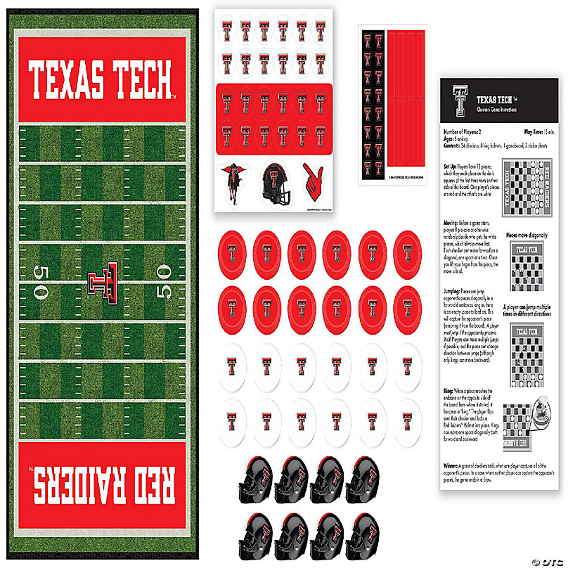 MasterPieces Texas Tech Checkers | Oriental Trading