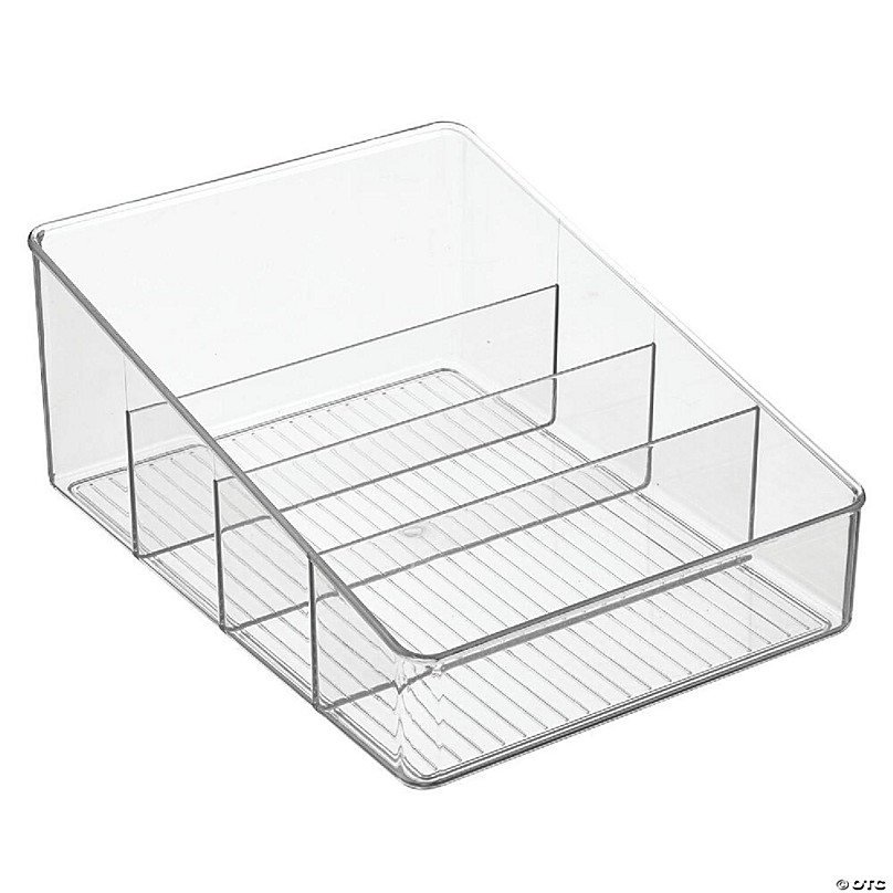 mDesign Plastic Bath Storage Organizer Bin Caddy - 4 Divided Sections ...