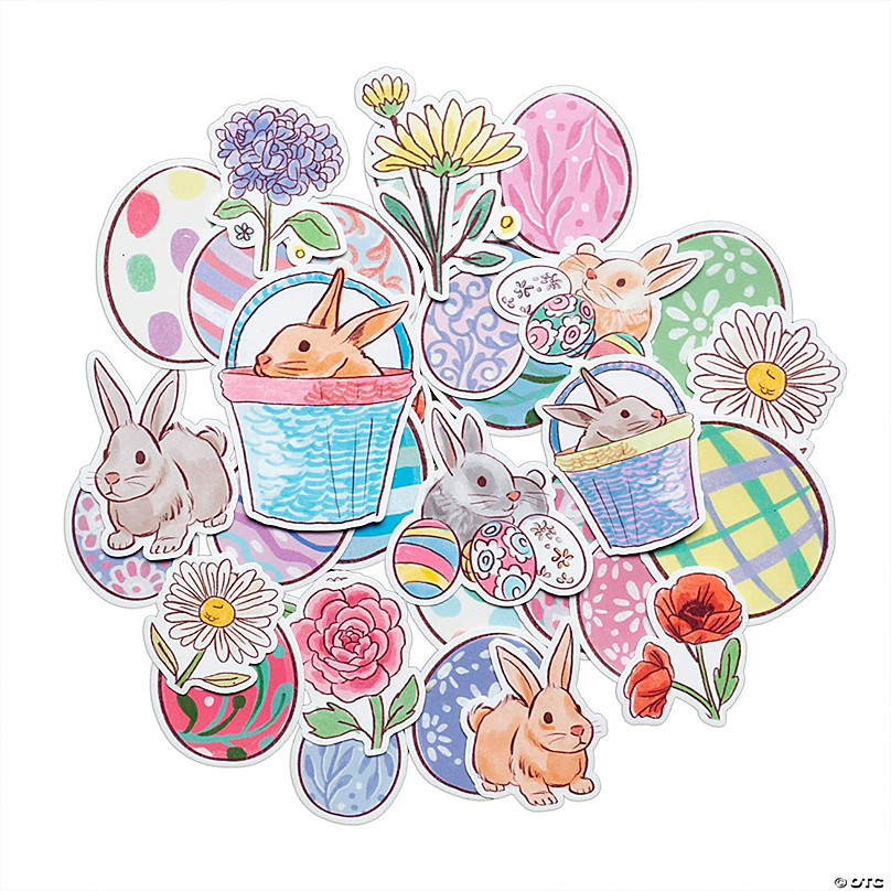 Navy Peony Spring Easter Sticker Set | Oriental Trading