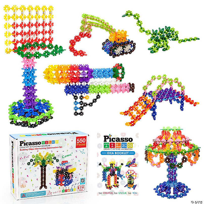 PicassoTiles 550 Piece Interlocking Chips
