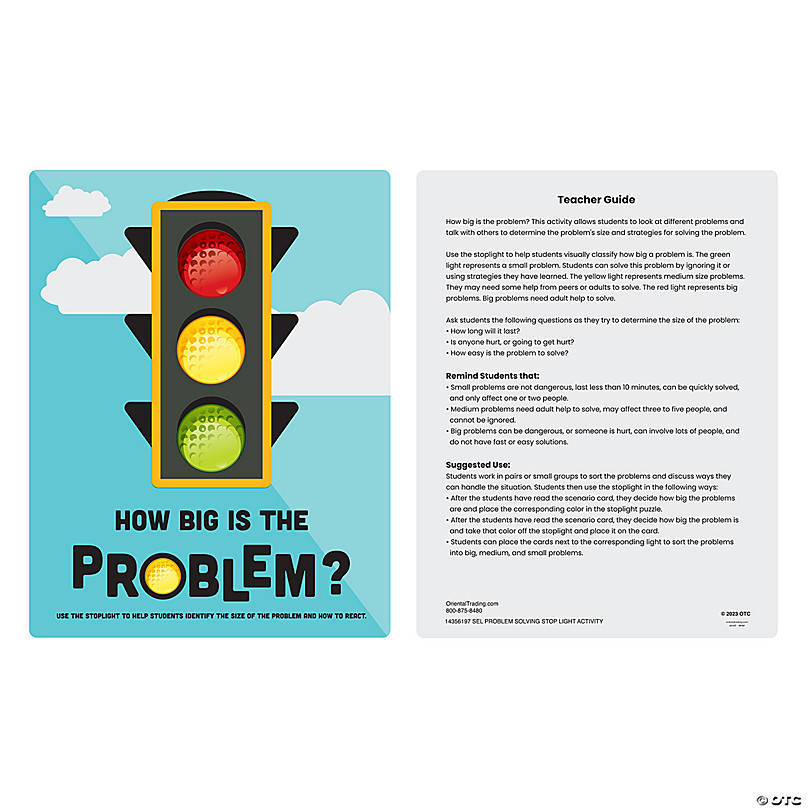 Social Emotional Learning Problem Solving Stop Light Activities - 23 Pc. | Oriental Trading