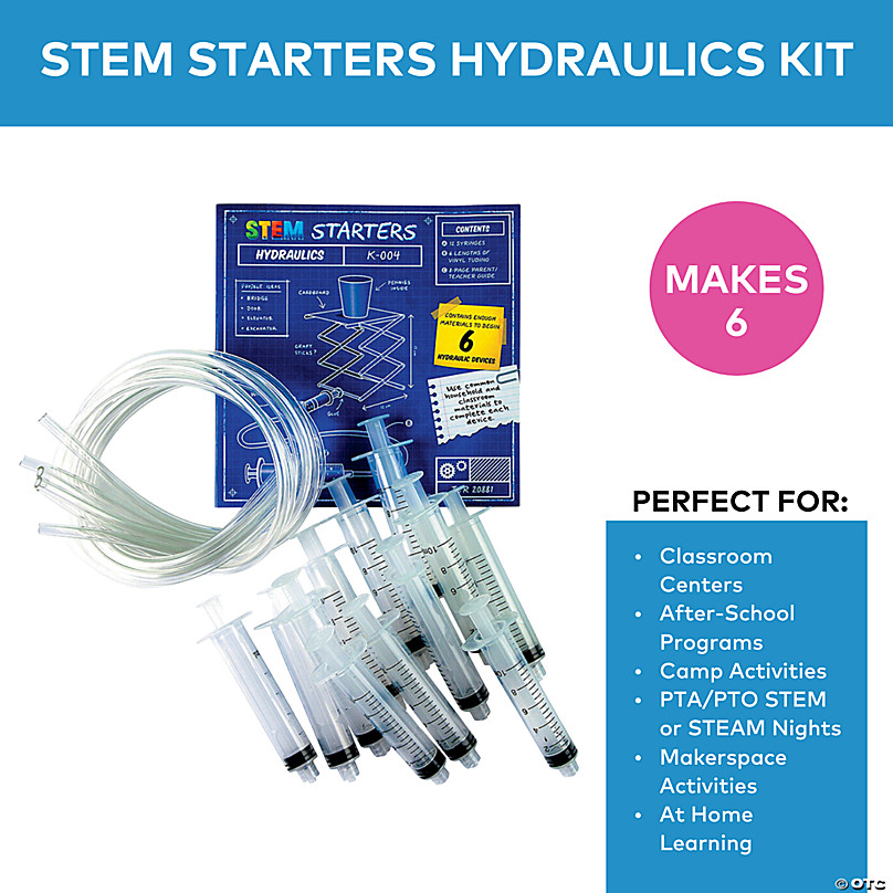 STEM Starters Hydraulics Activity Learning Challenge Kit - 18 Pc ...