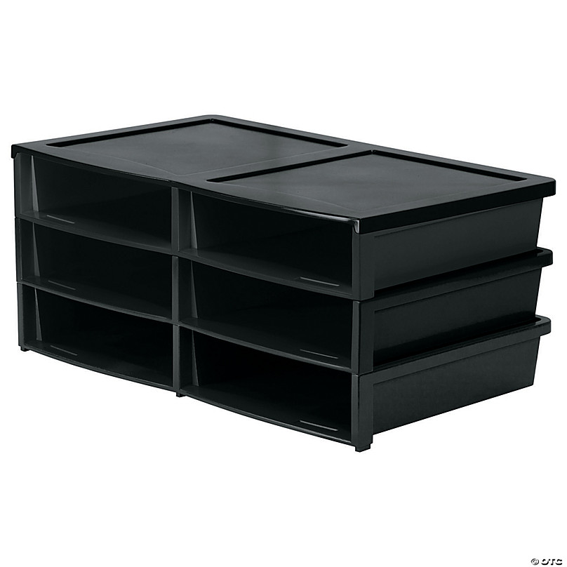 Storex Quick Stack Organizer, Black | Oriental Trading