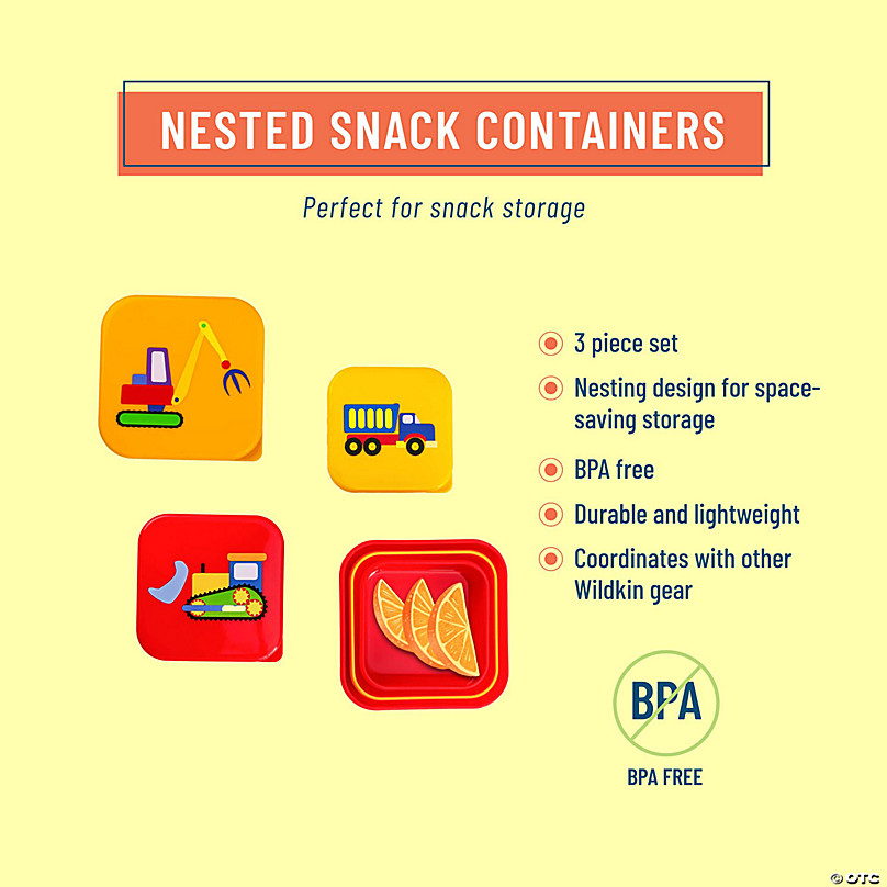 Under Construction Nested Snack Containers | Oriental Trading
