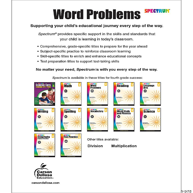 Word Problems, Grade 4 | Oriental Trading