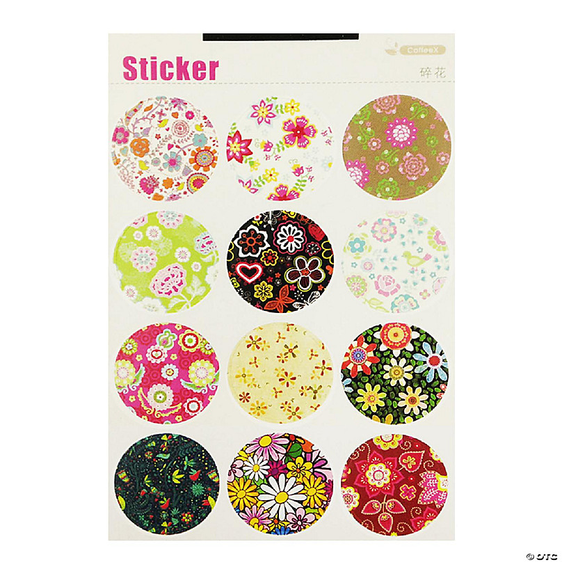 Wrapables Decorative Floral Pattern Sticker Set | Oriental Trading