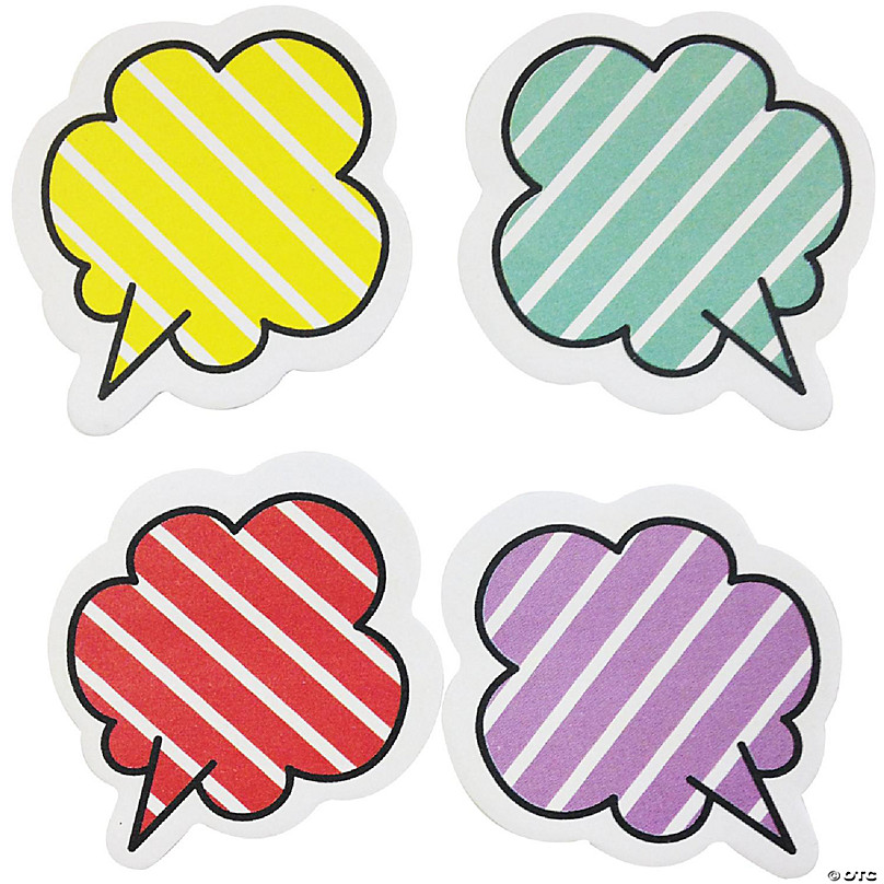 Wrapables Striped Thought Cloud Sticky Notes | Oriental Trading