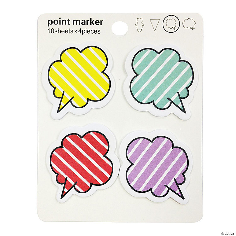 Wrapables Striped Thought Cloud Sticky Notes | Oriental Trading