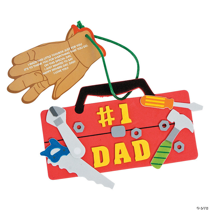 #1 Dad Tool Chest Ornament Craft Kit - Makes 12