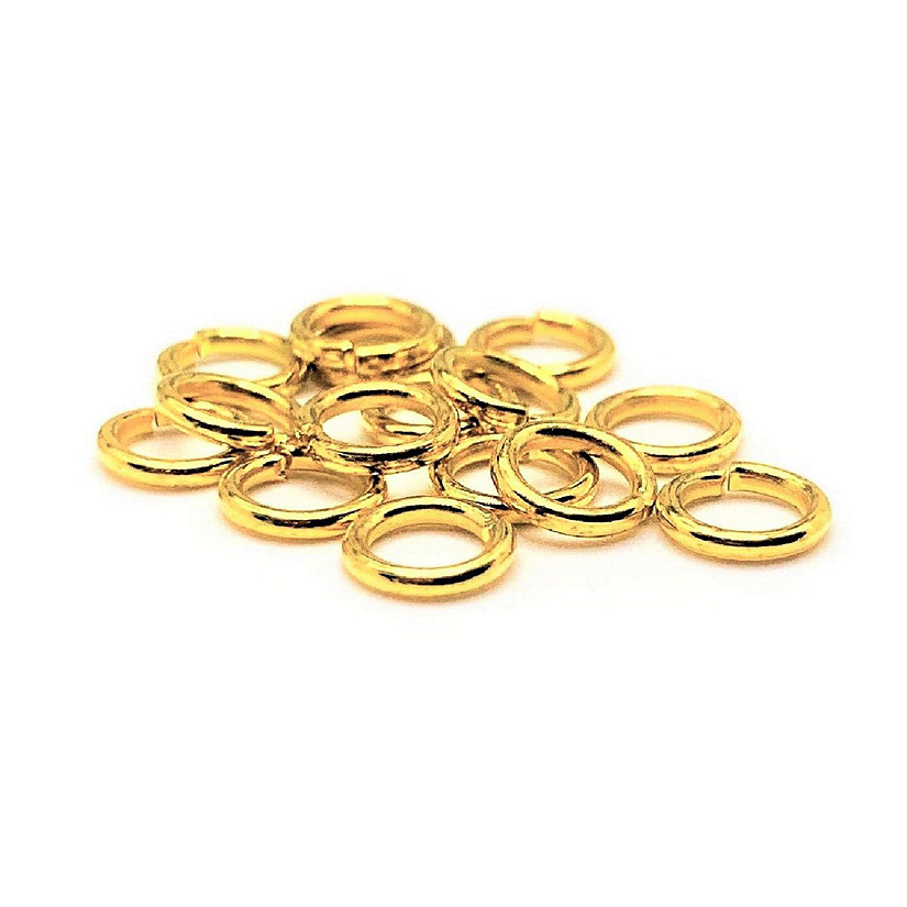 100 Pcs 6mm Gold Plated Open Jump Rings | Oriental Trading