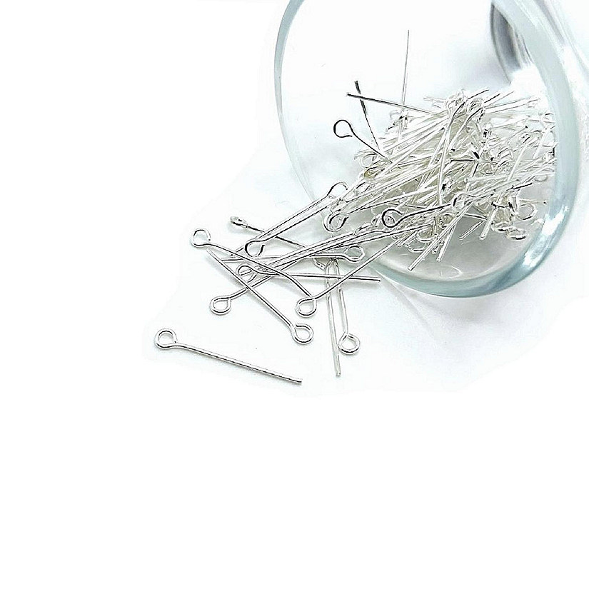 100 Pieces 22mm Silver Plated Eye Pins | Oriental Trading
