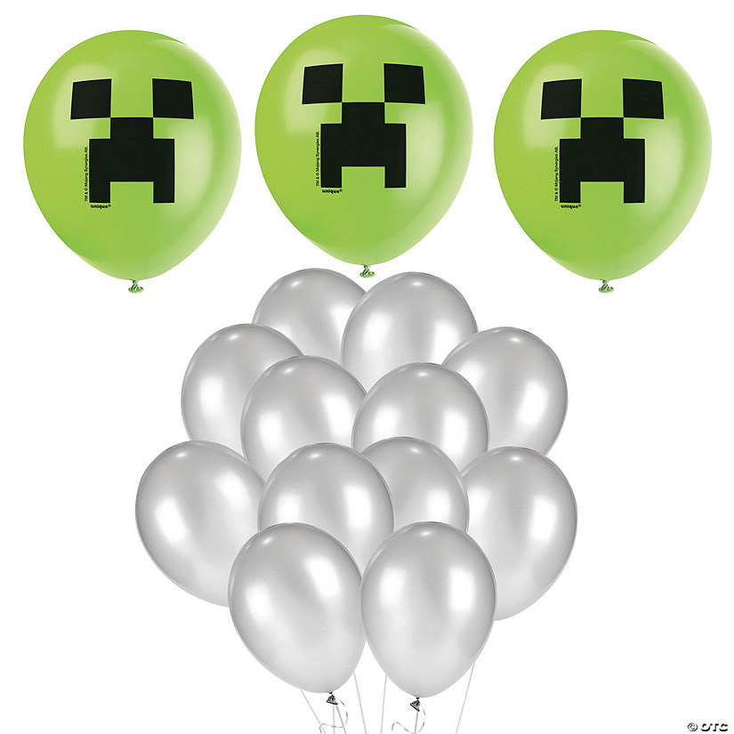 11" Minecraft Party Balloon Decorating Kit – 32 Pc.