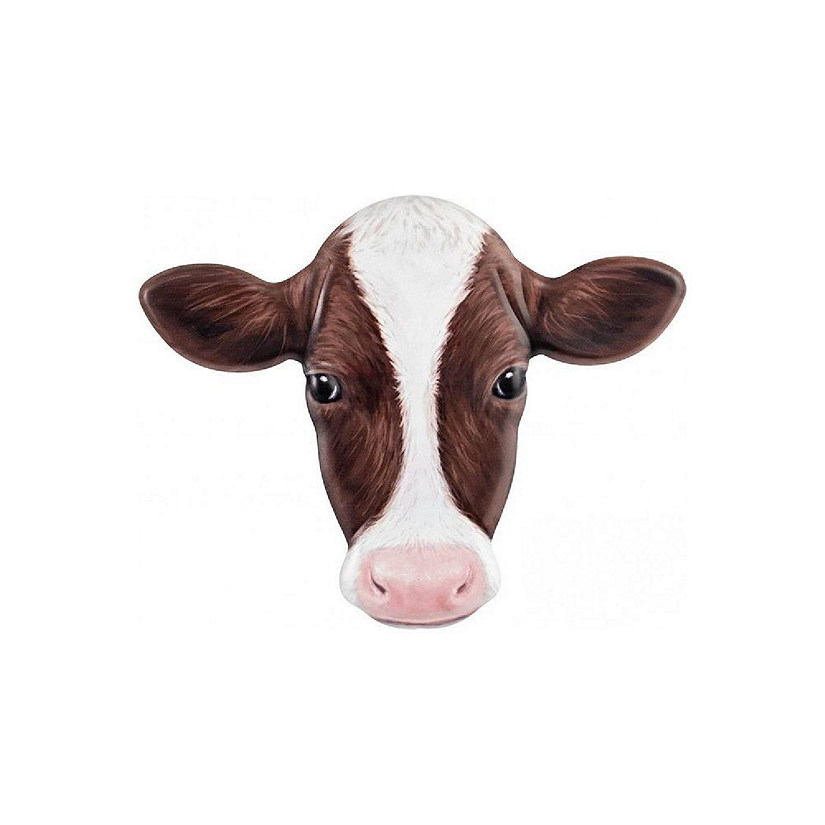 12" Metal Embossed Sign: Brown Cow