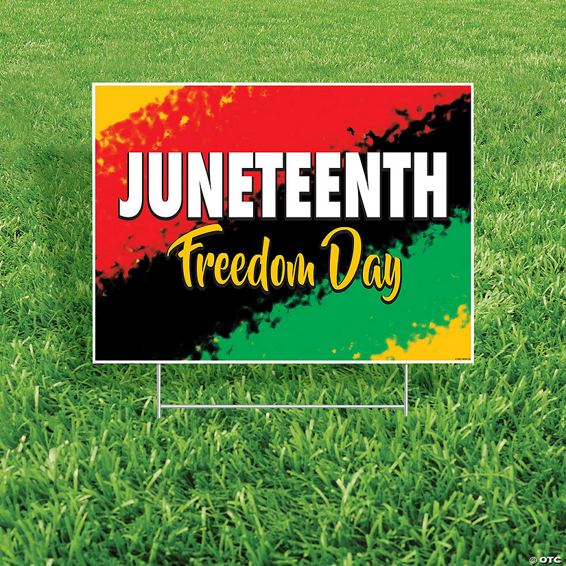 19 1/2" x 13" Juneteenth Yard Sign | Oriental Trading