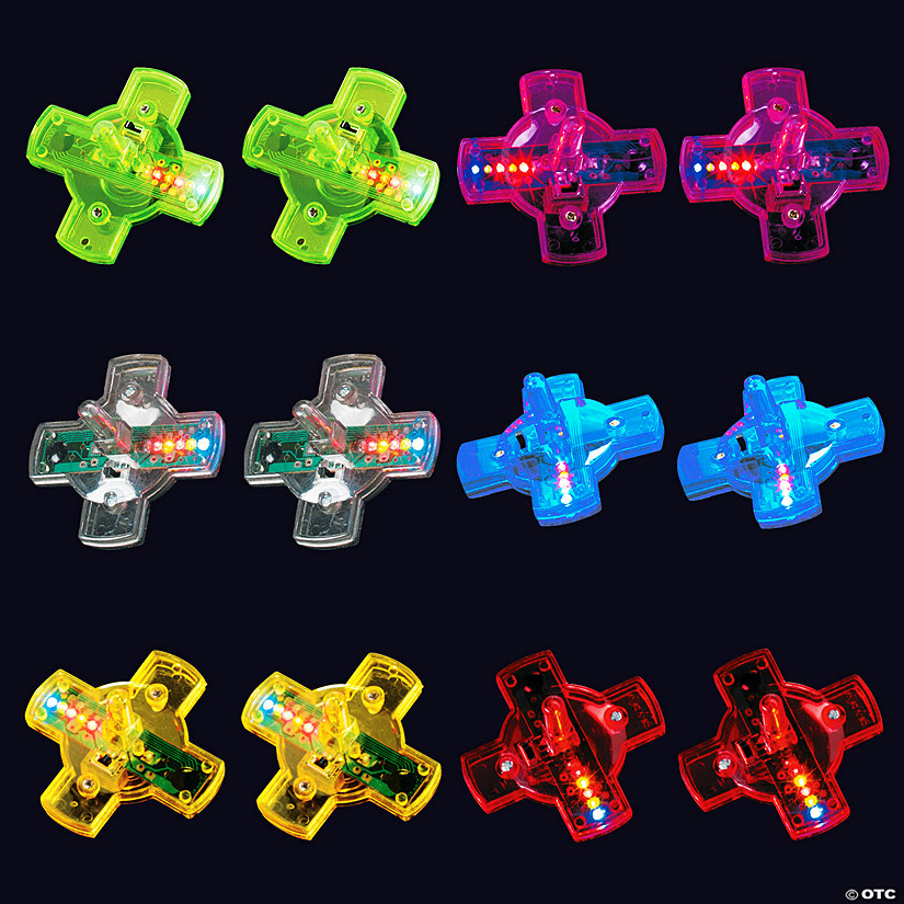 2 1/4" Light-Up Bright Solid Color Plastic Spin Tops - 12 Pc ...