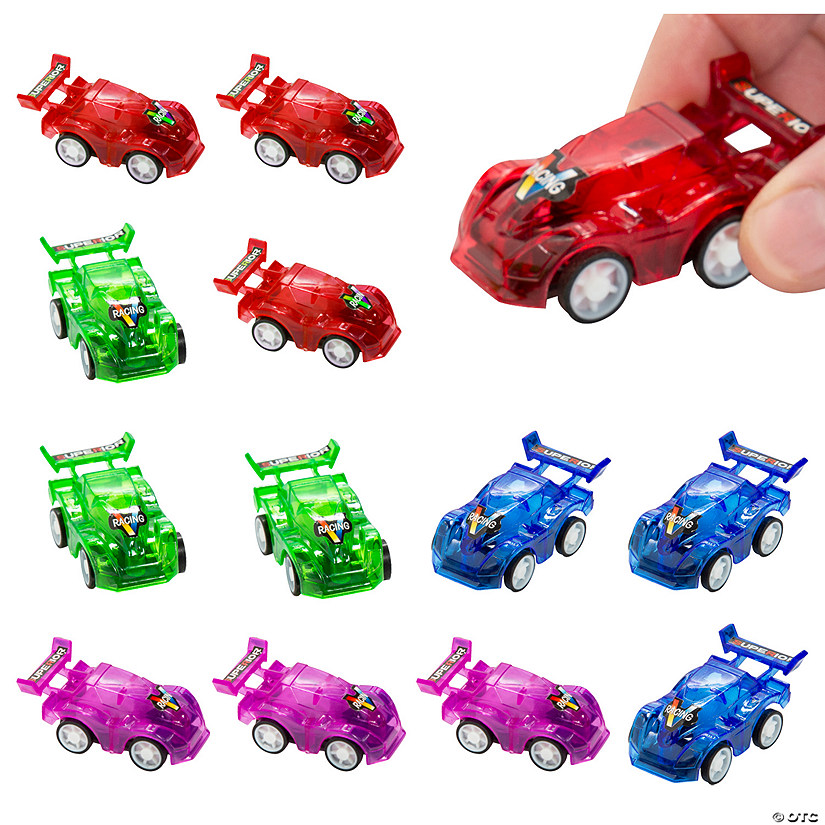 2 1/4" Mini Translucent Pull-Back Plastic Race Cars - 12 Pc. | Oriental ...