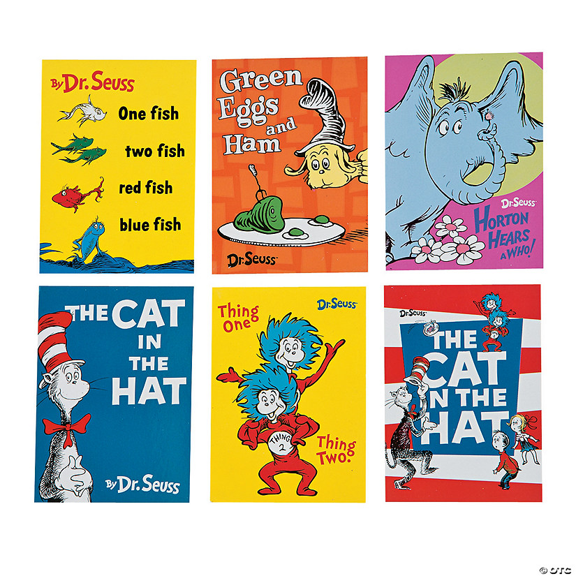 2 1/4" x 3 1/4" Bulk Mini Dr. Seuss™ Book Covers Notepads | Oriental ...
